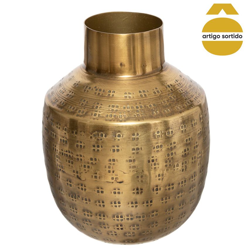 Jarra Decorativa Oasis Dourada 14cm | atmosphera | hôma