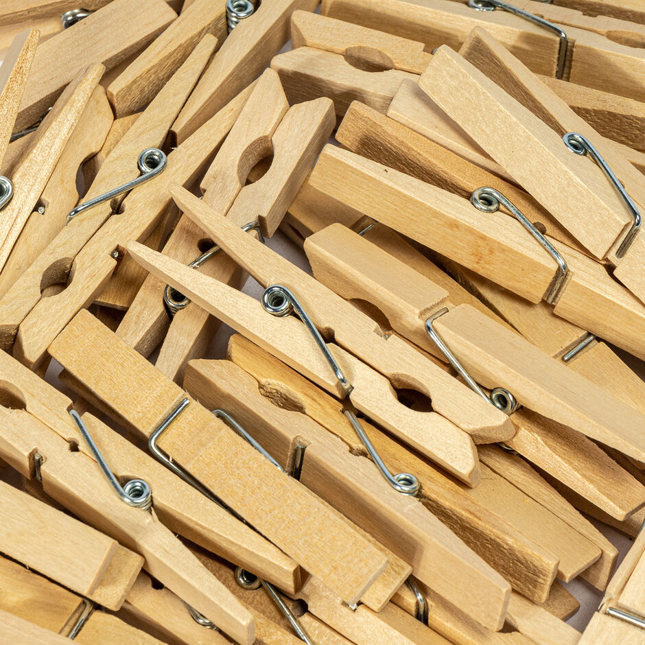 Conjunto De 36 Molas Para Roupa Em Madeira De Bétula | | hôma