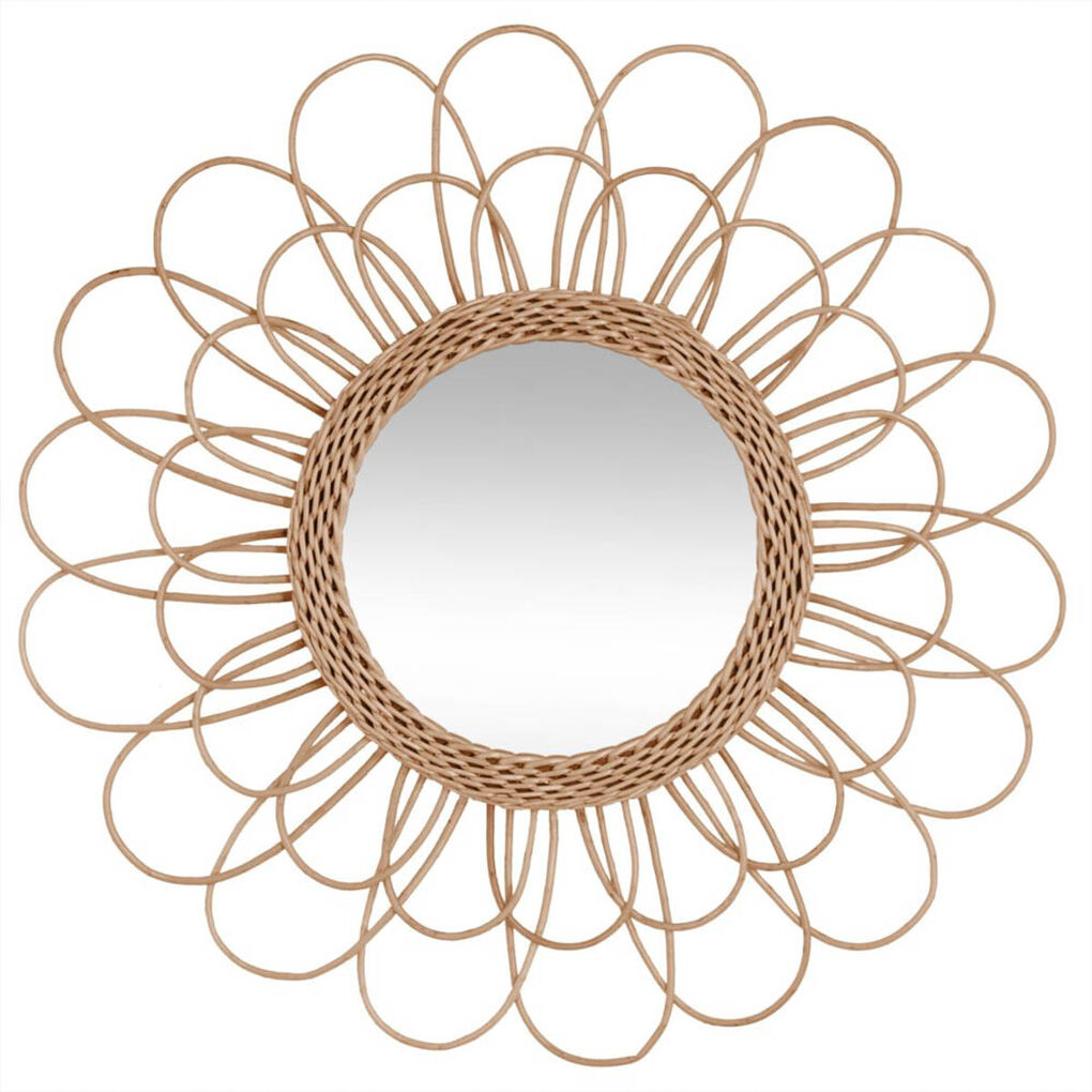 Espelho De Parede Flor Rattan 56cm | atmosphera | hôma