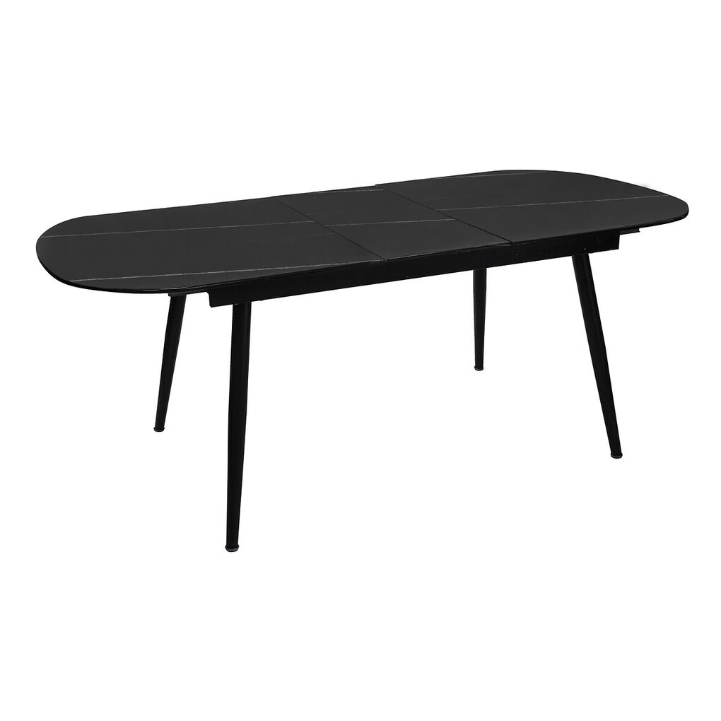 Mesa de jantar extensível MAPU preta de vidro | atmosphera | hôma