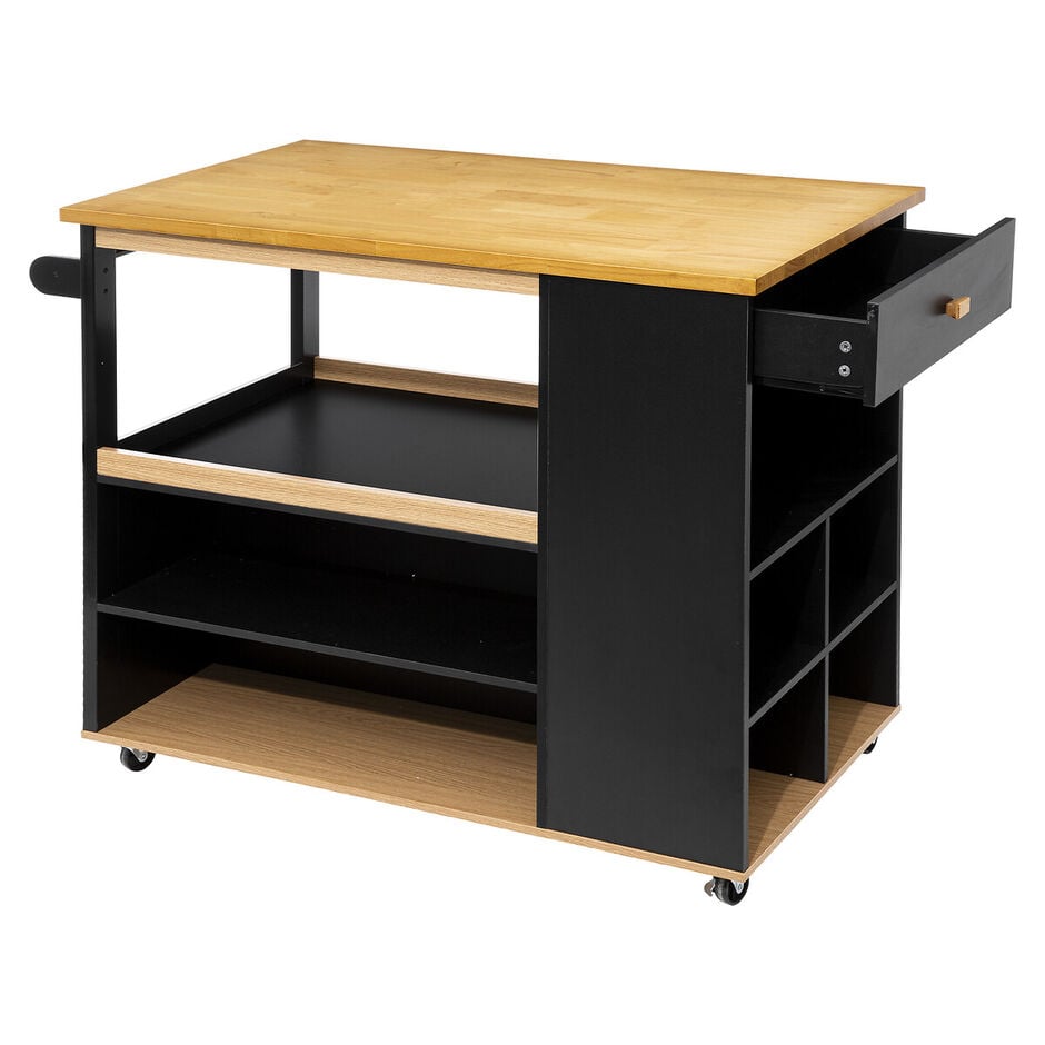 Móvel De Apoio Em Madeira Com Rodas | atmosphera | hôma