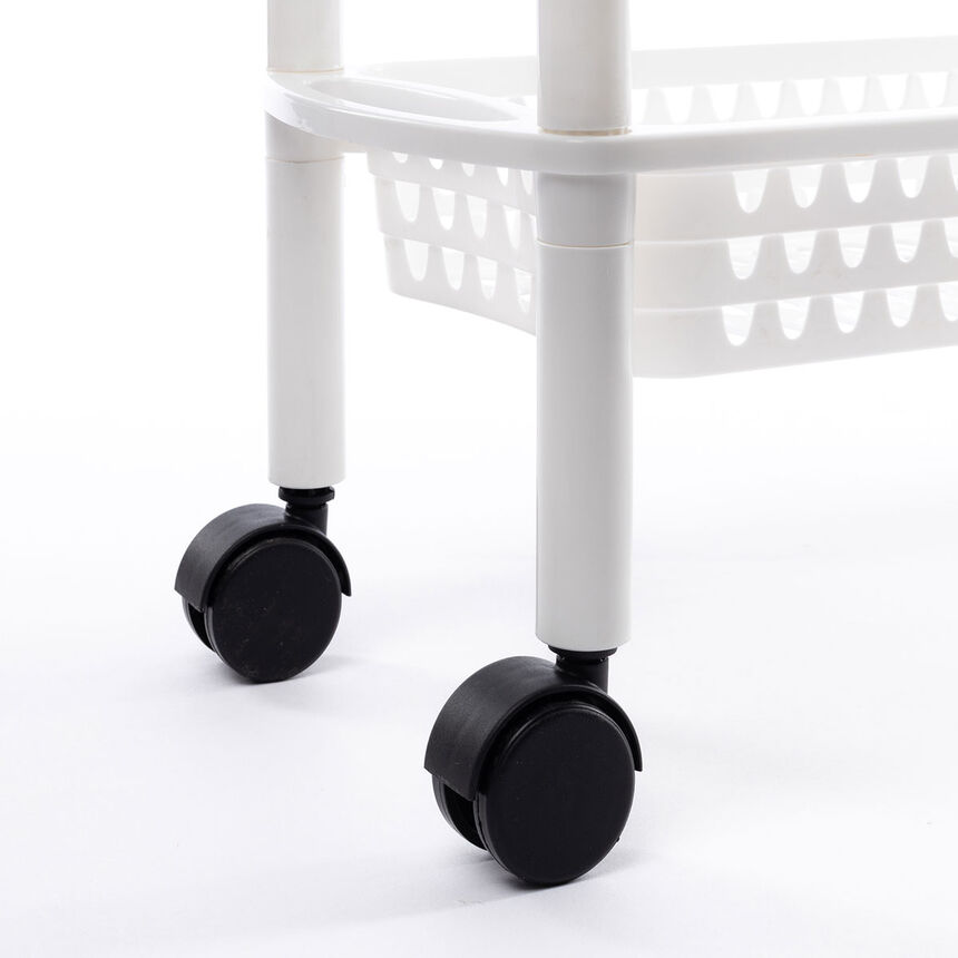 Carrinho De Cozinha Althea Branco Com 3 Cestos | | hôma