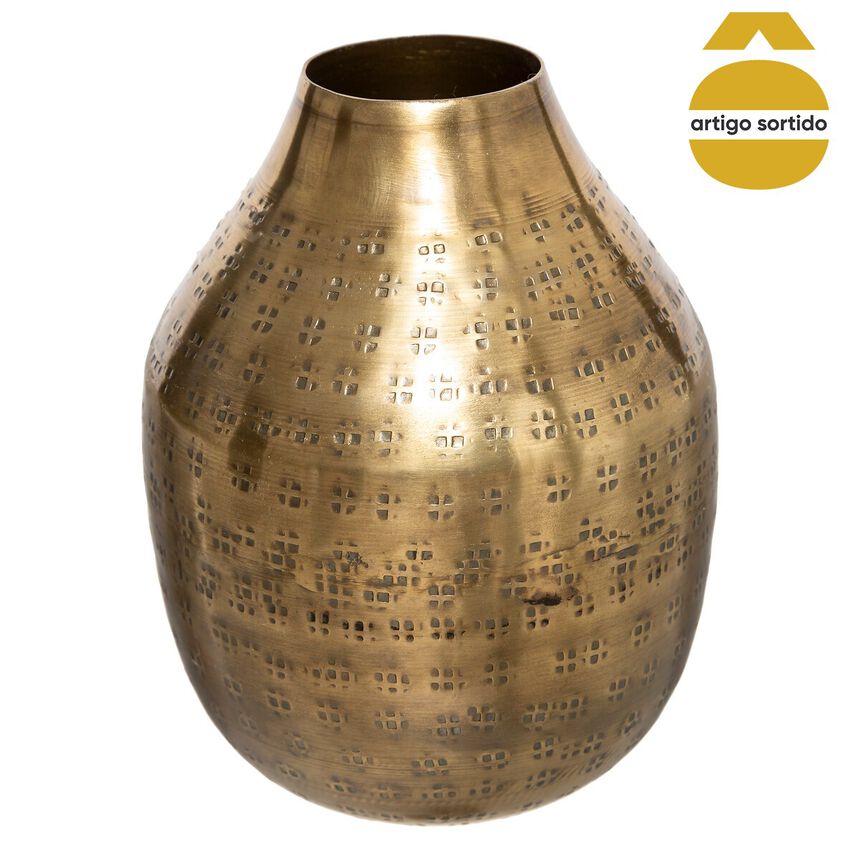 Jarra Decorativa Oasis Dourada 14cm | atmosphera | hôma