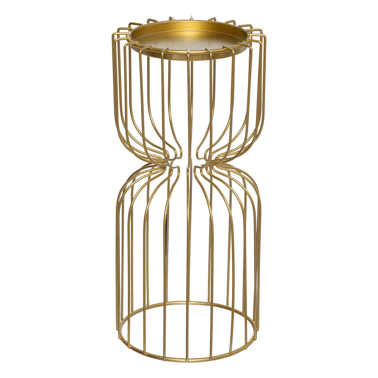 Castiçal em metal dourado 26cm | | hôma