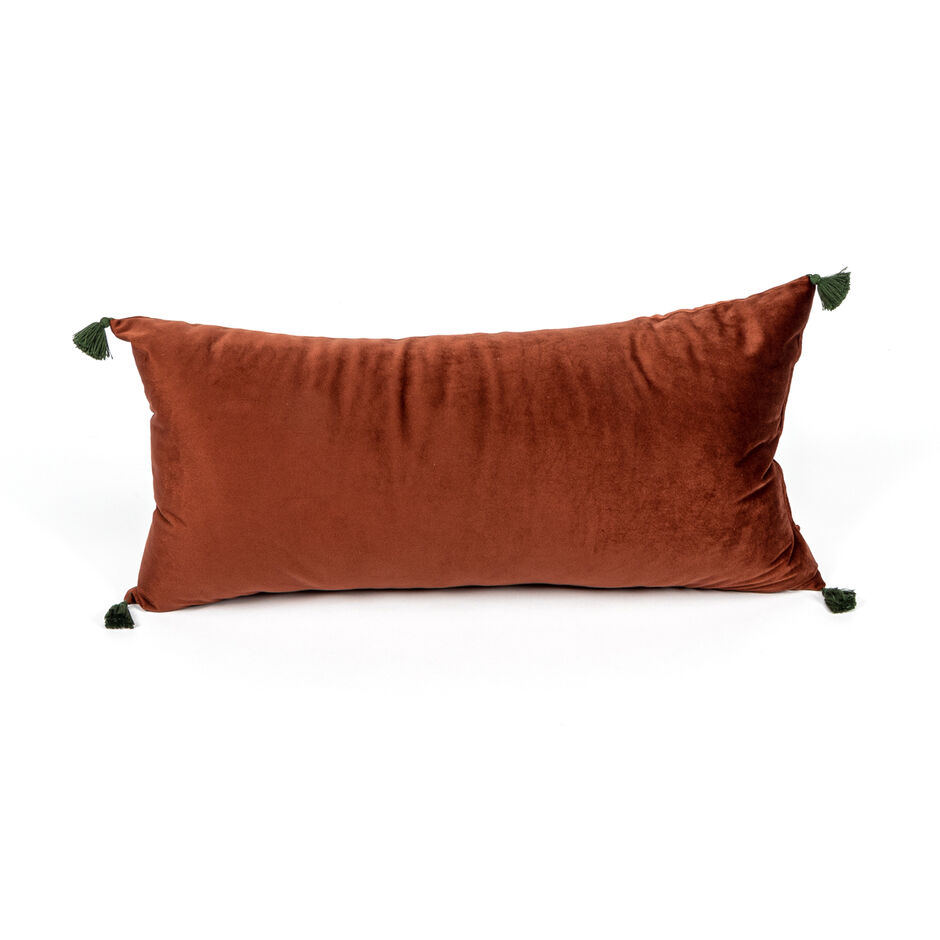Almofada Veludo Terracota Com Tassel | atmosphera | hôma