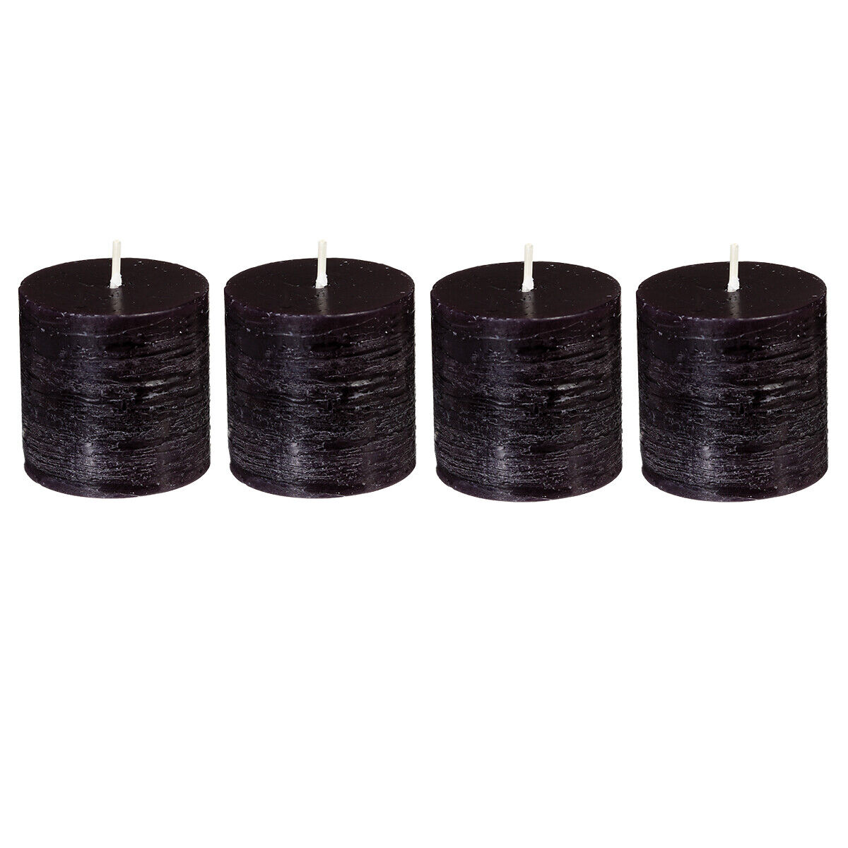 Conjunto 4 velas rústicas preto | atmosphera | hôma