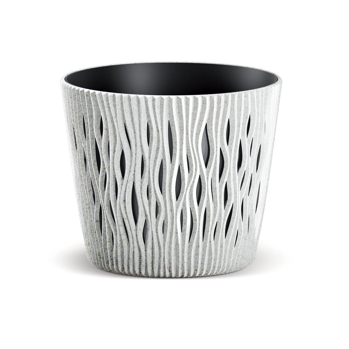 Vaso SANDY round branco eco wood 19cm | | hôma