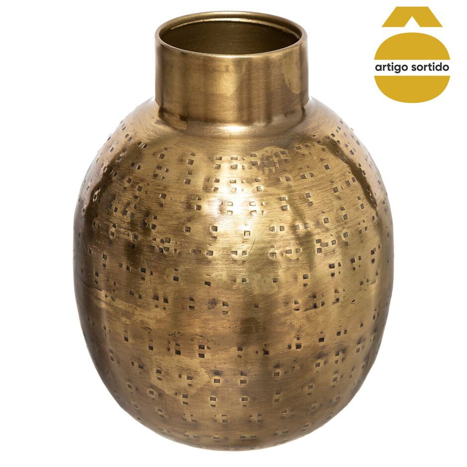 Jarra Decorativa Oasis Dourada 14cm | atmosphera | hôma