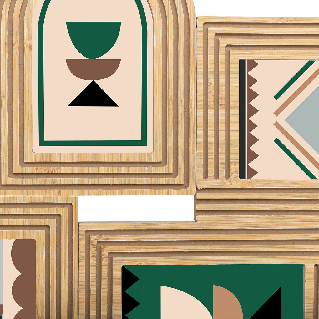 Multimoldura para 5 fotos OLIVIA castanha em mdf | atmosphera | hôma