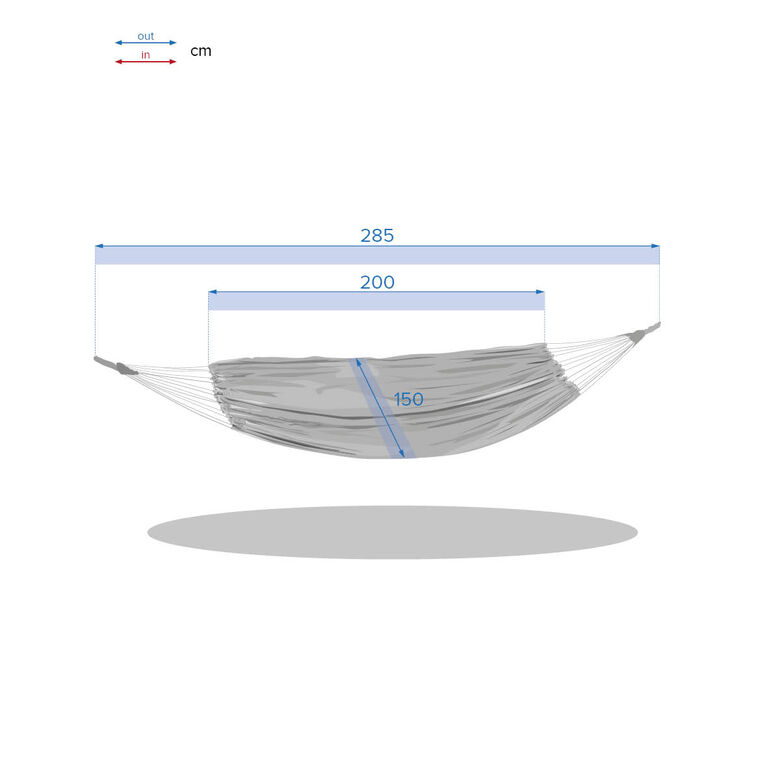 Cama de rede YAQUI pérola sem estrutura 150x307cm | hespéride | hôma