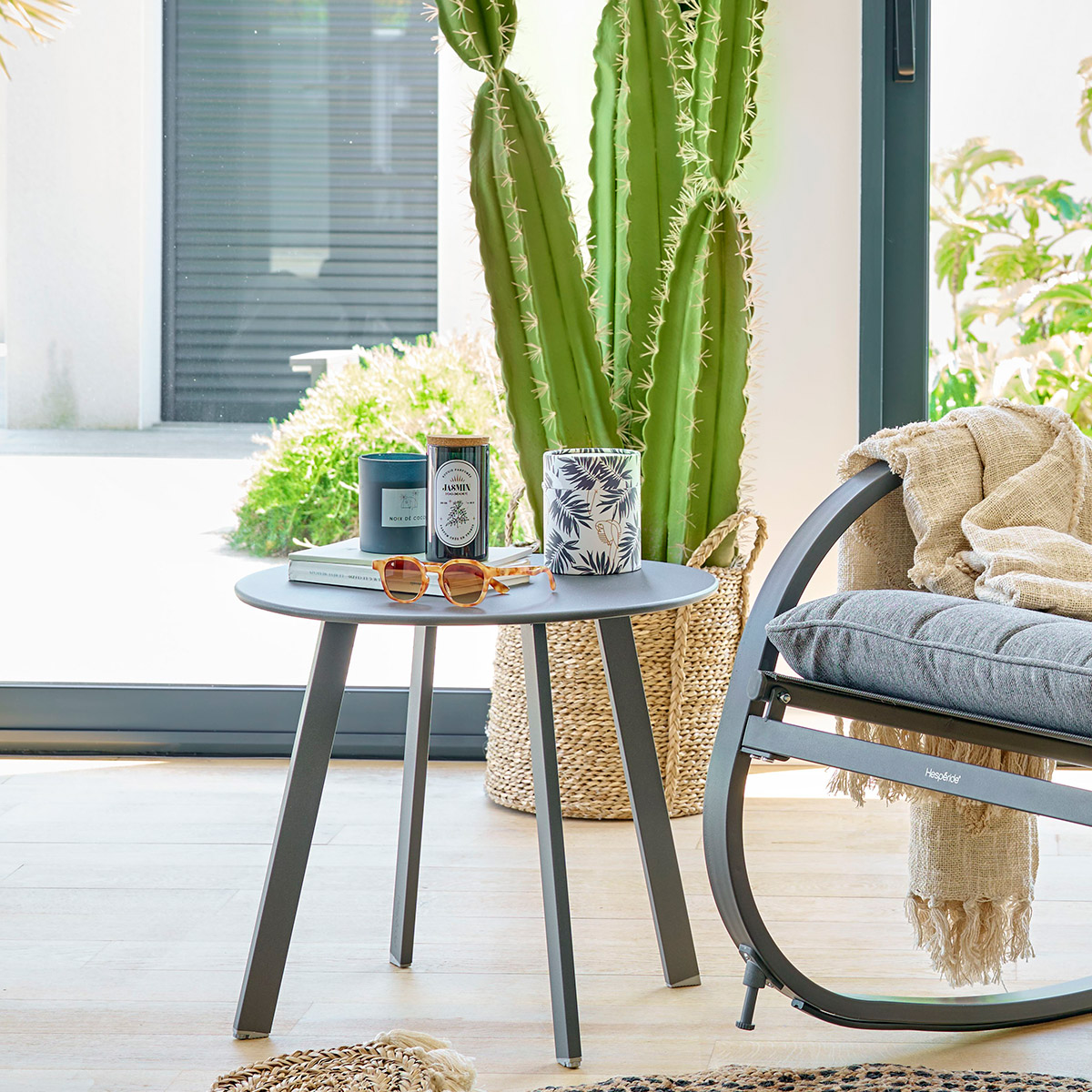 Mesa De Apoio Saona Cinza Graphite 50cm | hespéride | hôma