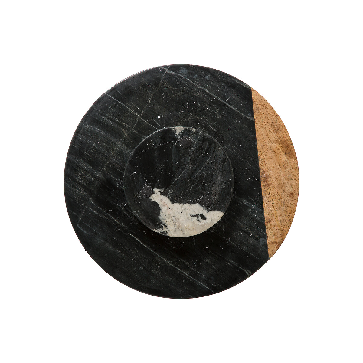 Prato giratório em mármore preto 30cm | secret d'gourmet | hôma