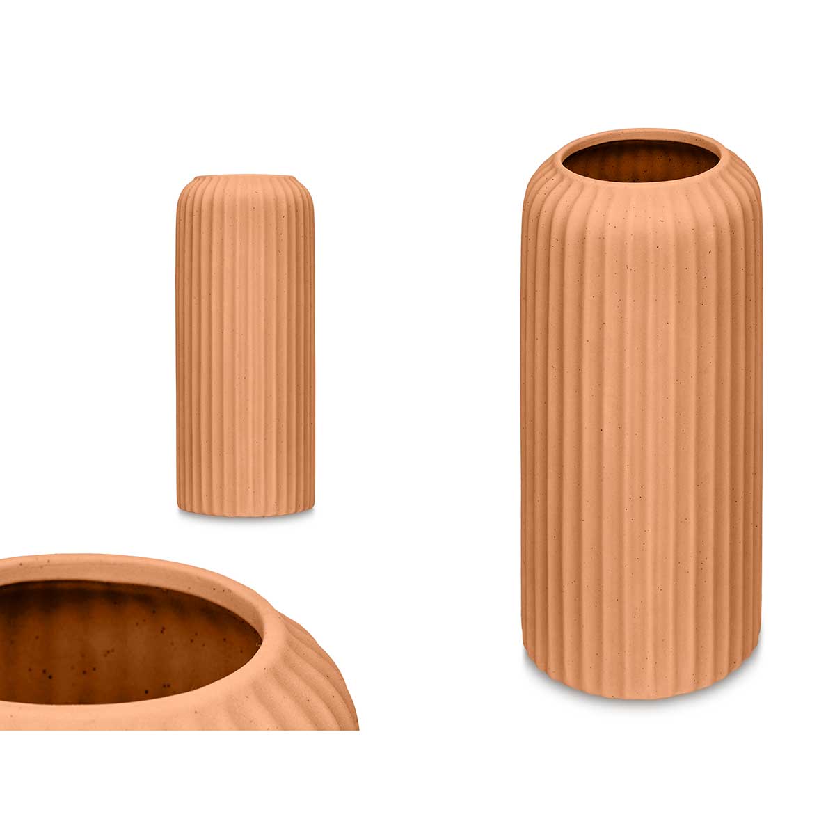 Jarra De Cerâmica Riscada Cor De Tijolo 40cm | | hôma