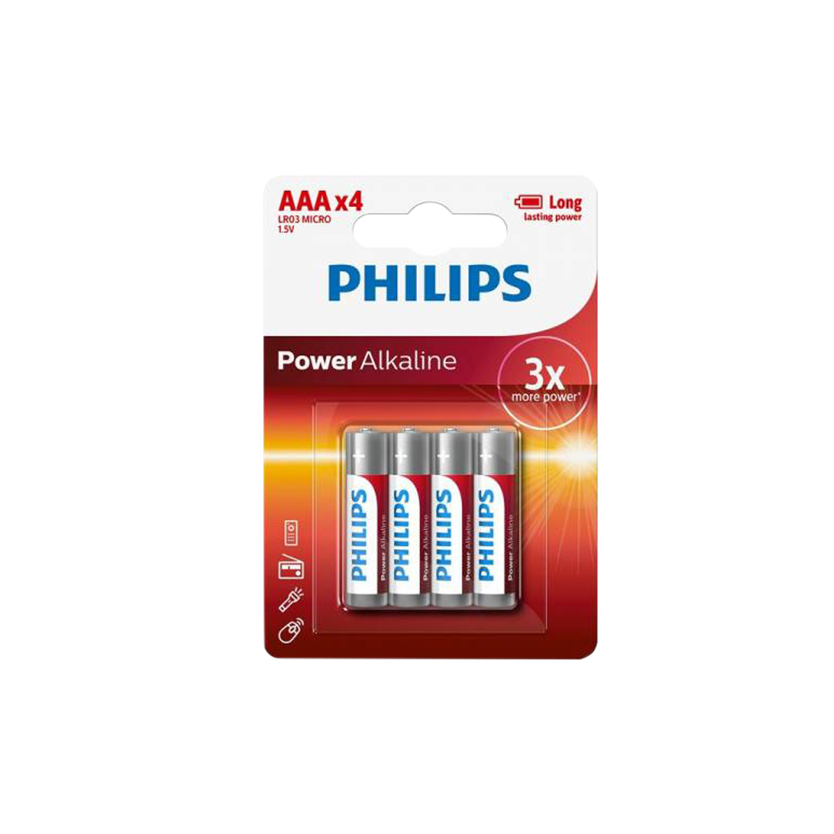 Pilhas Alcalina Philips Power Life LR03 AAA | 5five | hôma