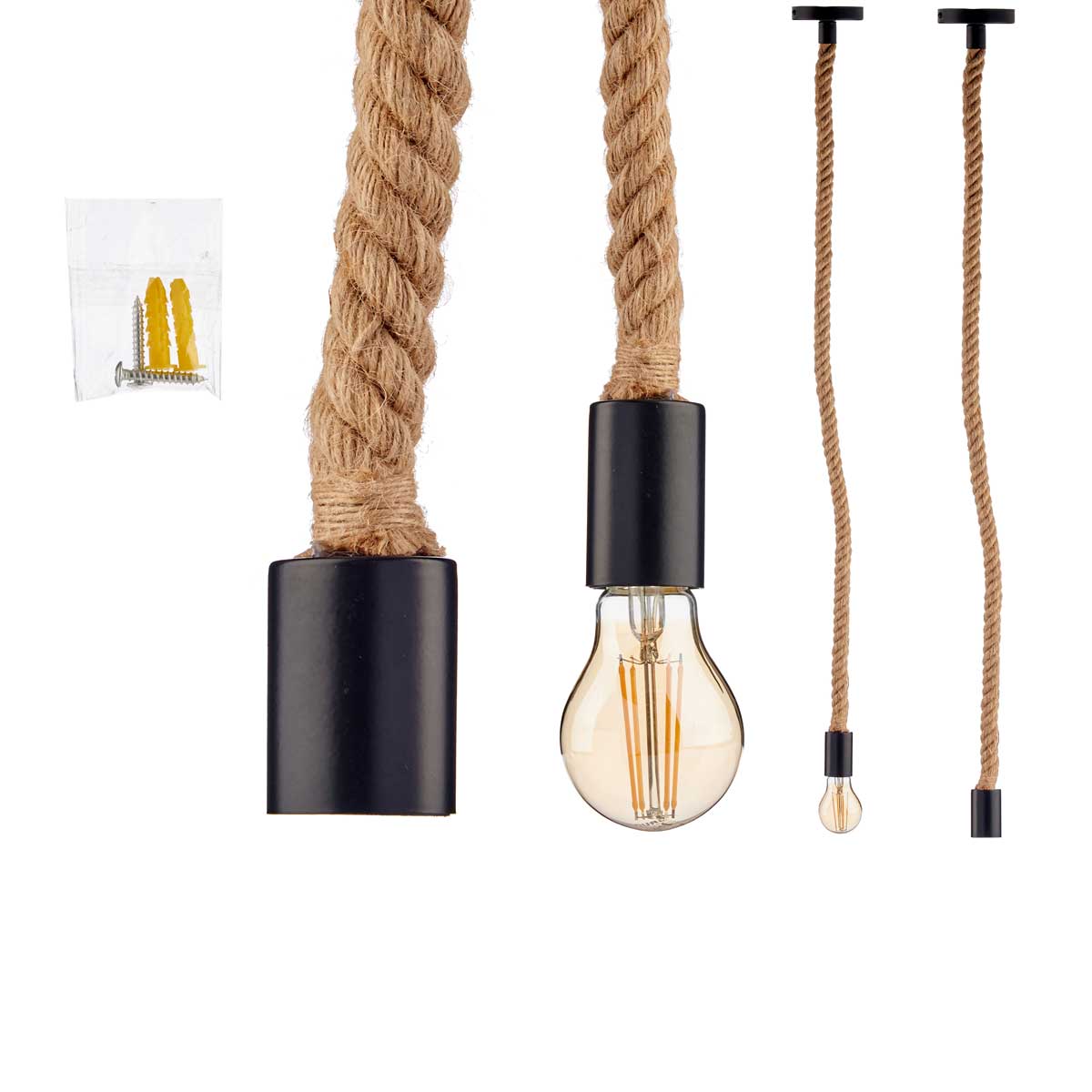 Candeeiro De Teto Em Corda Com 1 Foco | | hôma