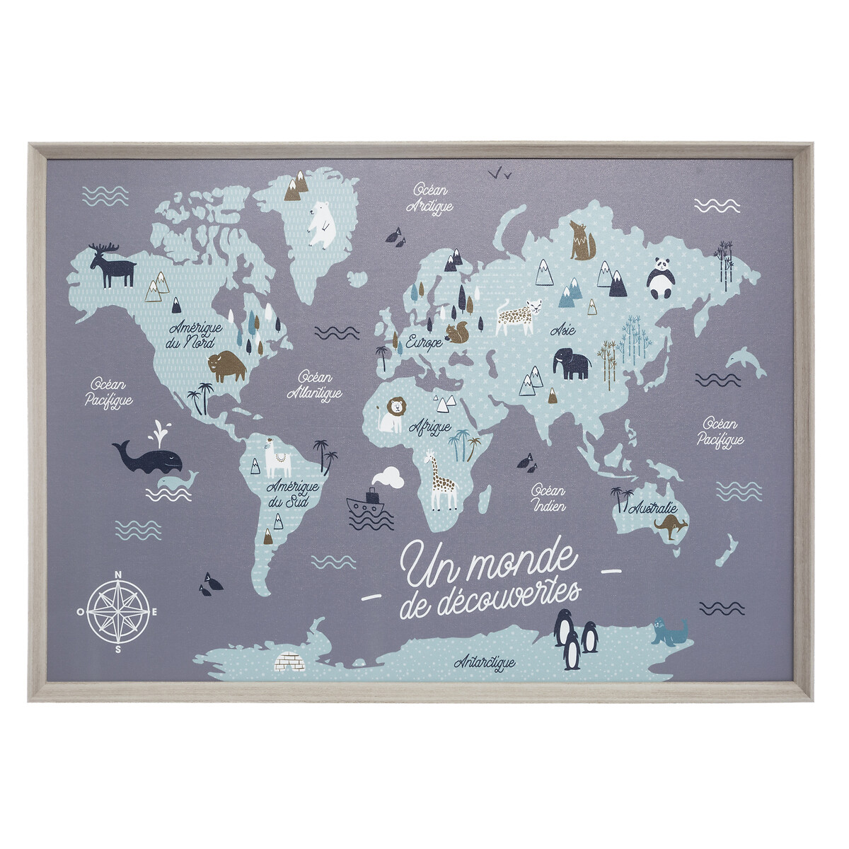 Quadro Mapa Mundo 50x70cm | atmosphera4kids | hôma