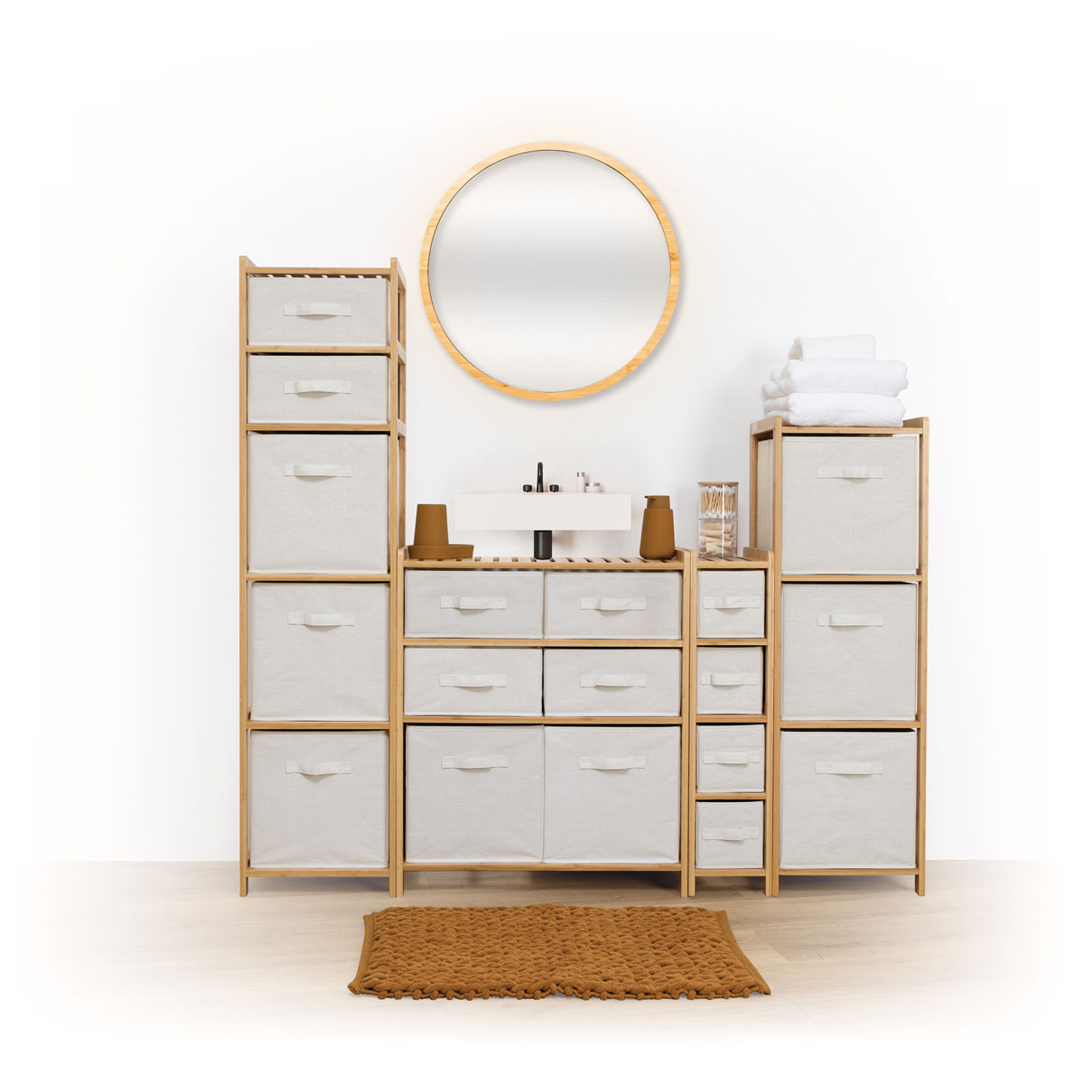 Móvel WC Tidy Box Em Bambu Com 4 Gavetas | 5five | hôma