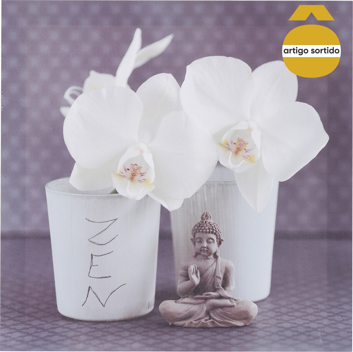 Quadro Decorativo Zen Flores 28x28cm | atmosphera | hôma