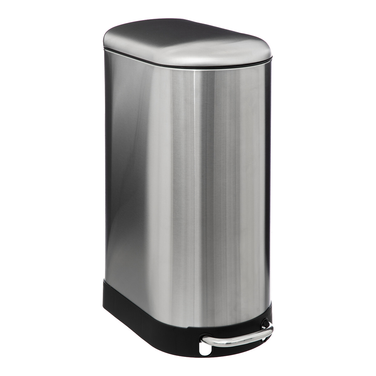 Balde Do Lixo Ariane Slim Prateado 30L | | hôma